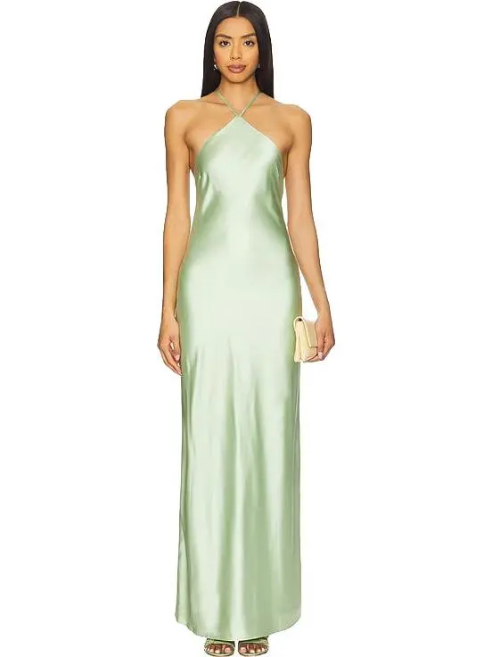 Line & Dot Kira Maxi Dress - Pistachio Green