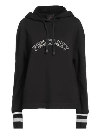 Peuterey Cotton Sweatshirt With Appliqués And Embroidered Logo - Black