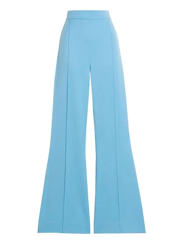 Oscar De La Renta Wool Flared Pants - Light Blue