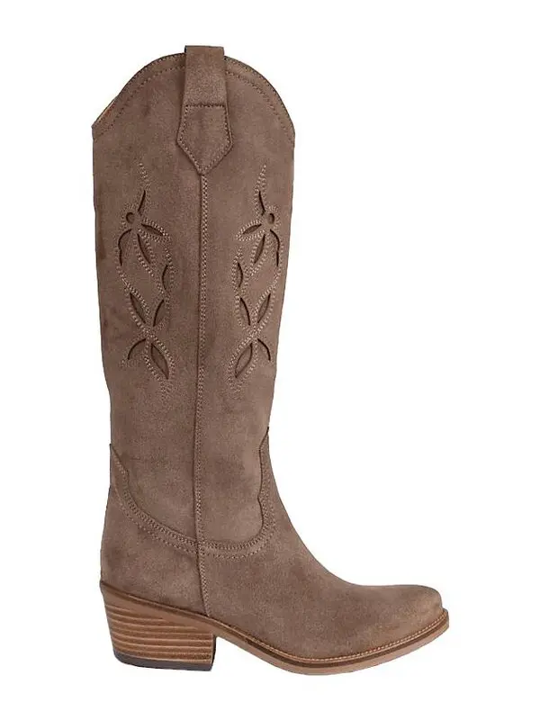 Penelope Chilvers Jasmine Embroidered Cowboy Boots - Brown