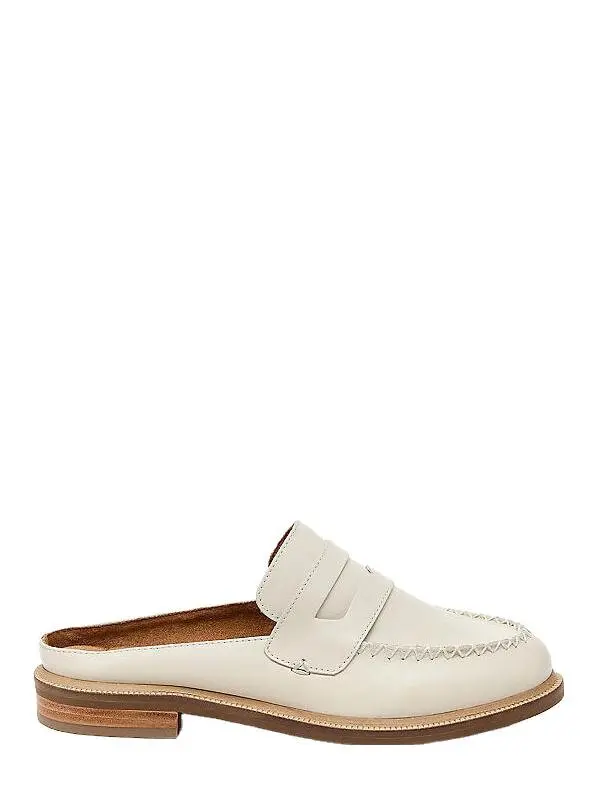KELSI DAGGER BROOKLYN Lock Mule Loafers - White
