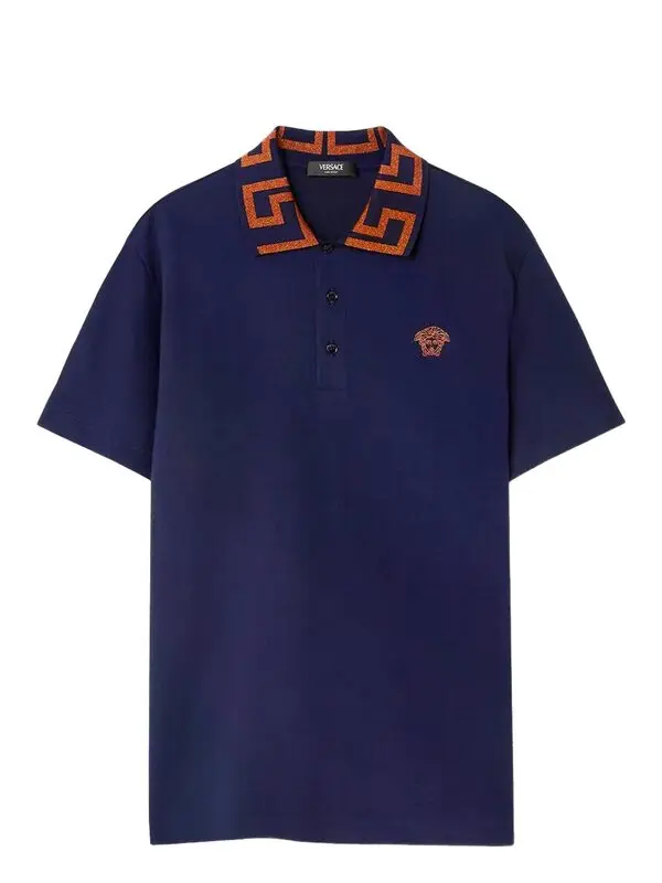 Versace Greca Polo Shirt - Blue