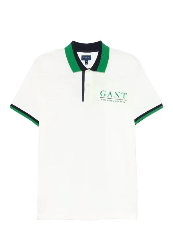 Gant Sailing Piqué Polo Shirt - White