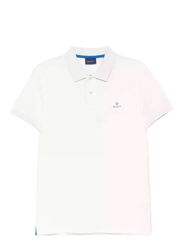 Gant Logo-embroidered Polo Shirt - White