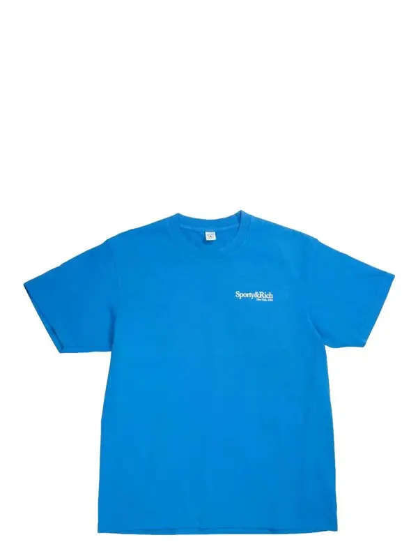 SPORTY & RICH Text-print T-shirt - Blue