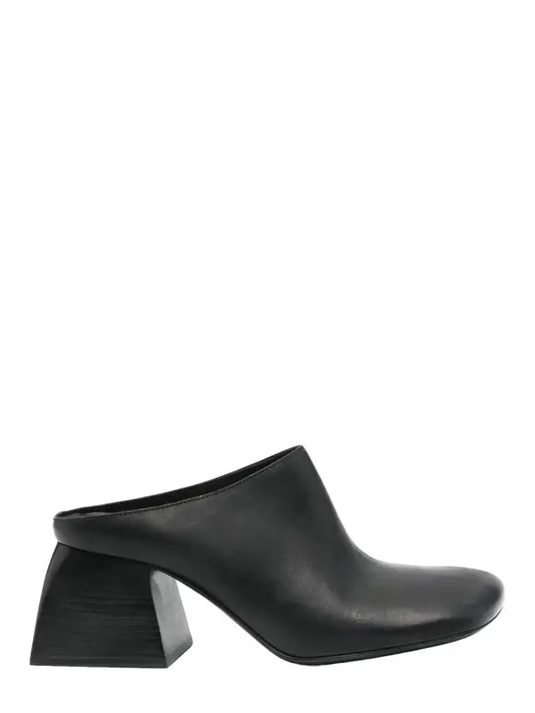 UMA WANG 60mm Leather Mules - Black