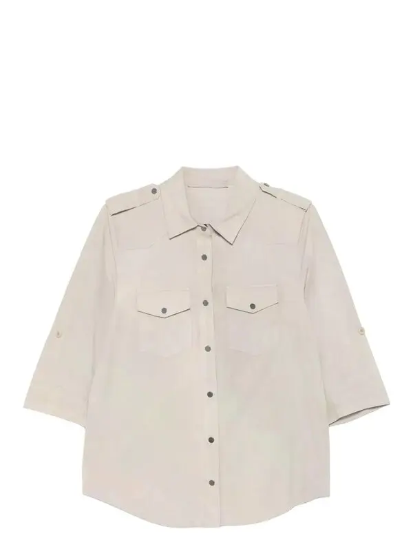 SALVATORE SANTORO Suede Shirt - Grey