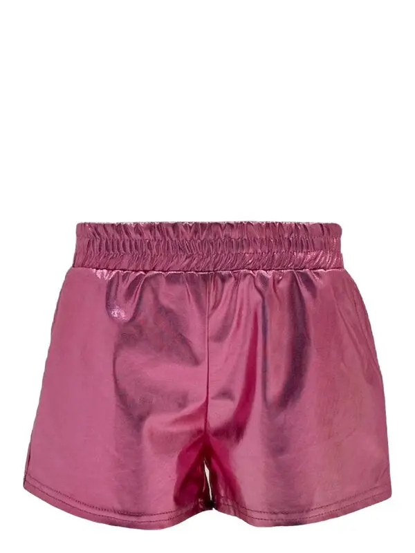LOLA + THE BOYS Metallic Track Shorts - Pink