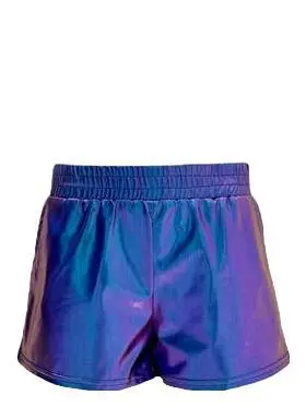 LOLA + THE BOYS Metallic Track Shorts - Blue