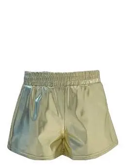 LOLA + THE BOYS Metallic Track Shorts - Gold