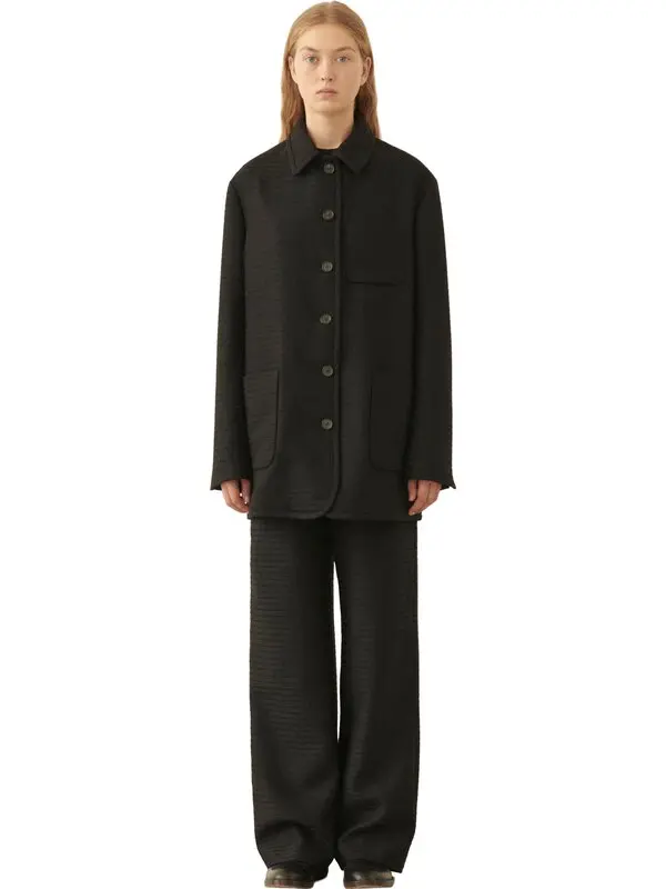 Veronica De Piante Amaia Jacket In Wool Jacquard - Black