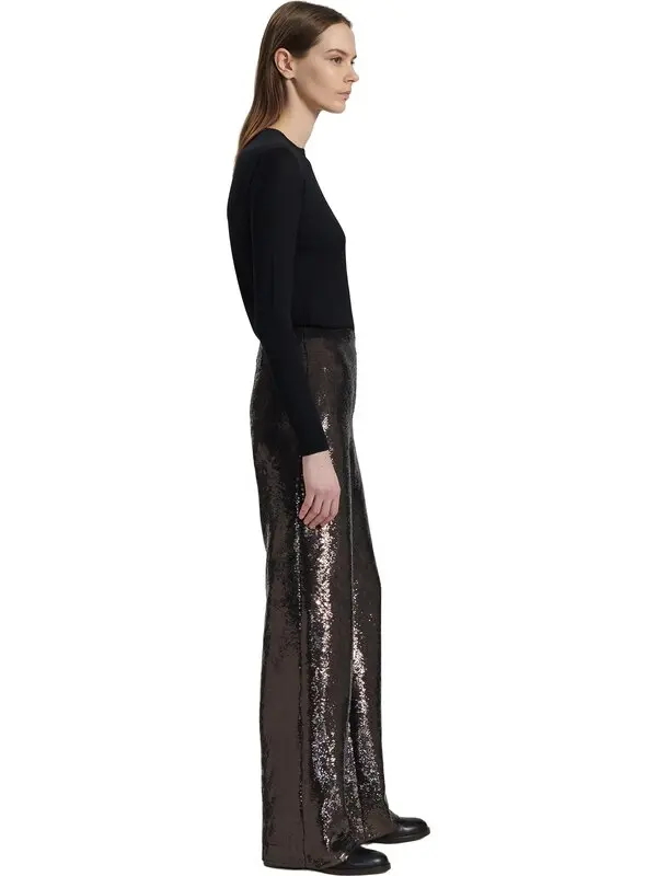 Veronica De Piante Lexi Sequin Trousers - Chocolate