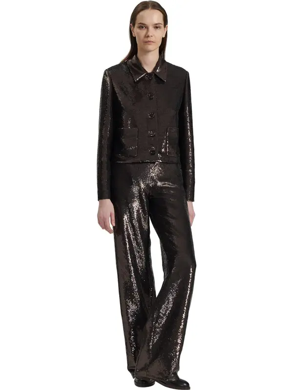 Veronica De Piante Inés Sequin Jacket - Brown