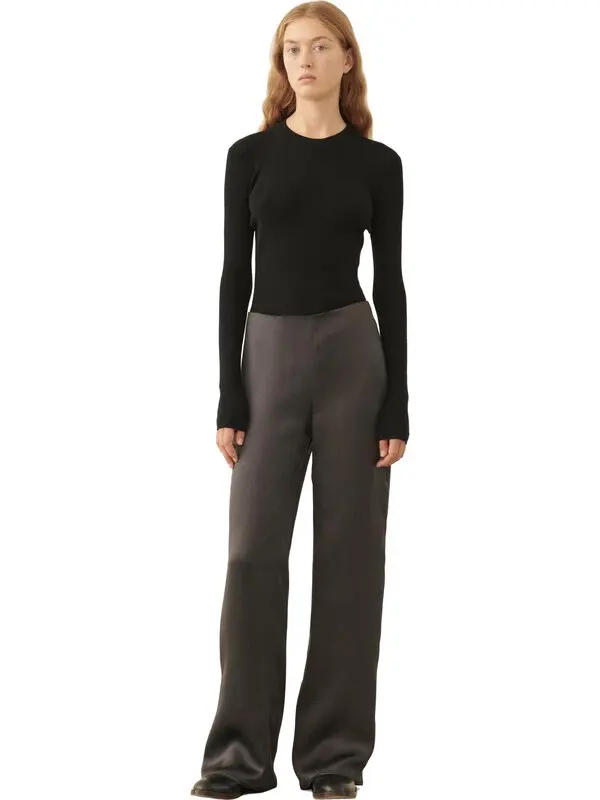 Veronica De Piante Lexi Trousers In Double Silk - Grey