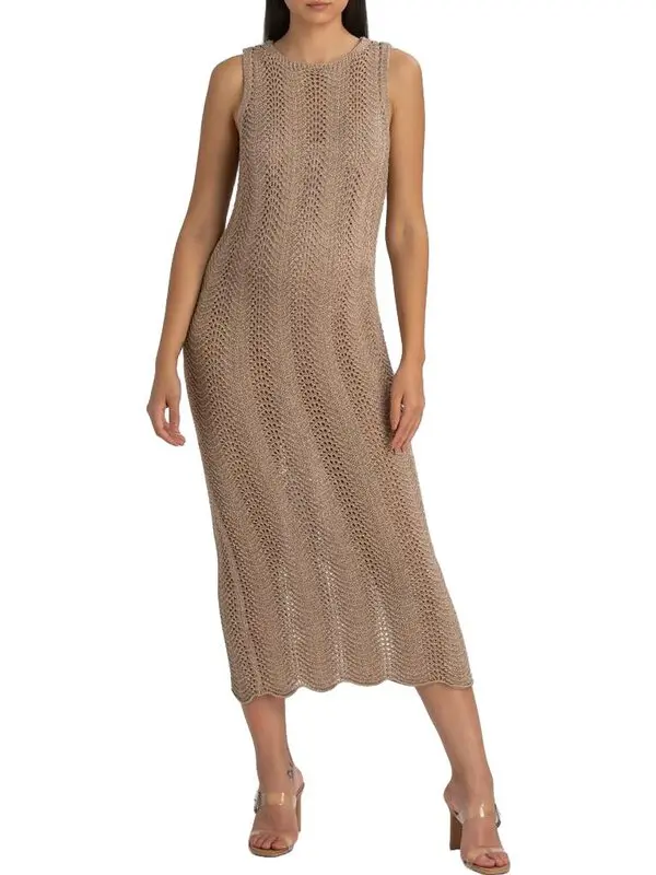 PIETRO BRUNELLI Sleeveless Knit Maternity Dress - Brown