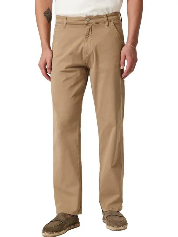 MAVI Oxford Loose Fit Cotton Stretch Twill Pants - Khaki Casual Twill