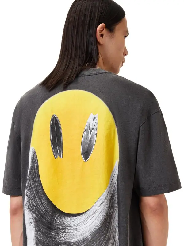 ALLSAINTS Party Wave Oversized T-shirt - Black