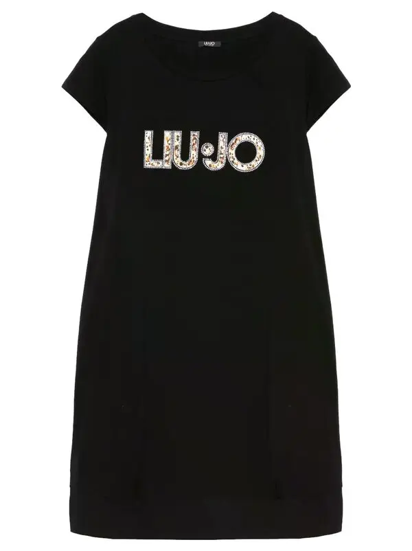 Liu Jo Logo-embellished Mini Dress - Black