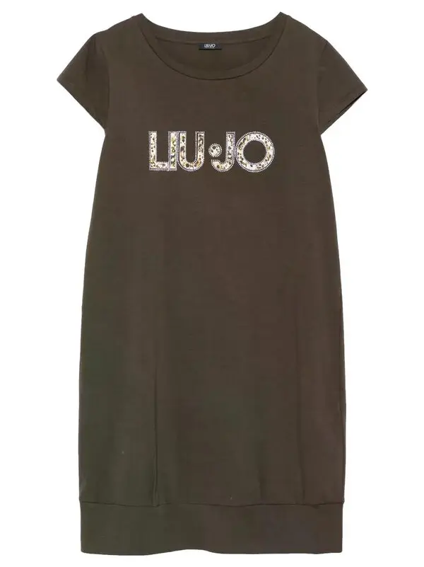 Liu Jo Logo-embellished Mini Dress - Green