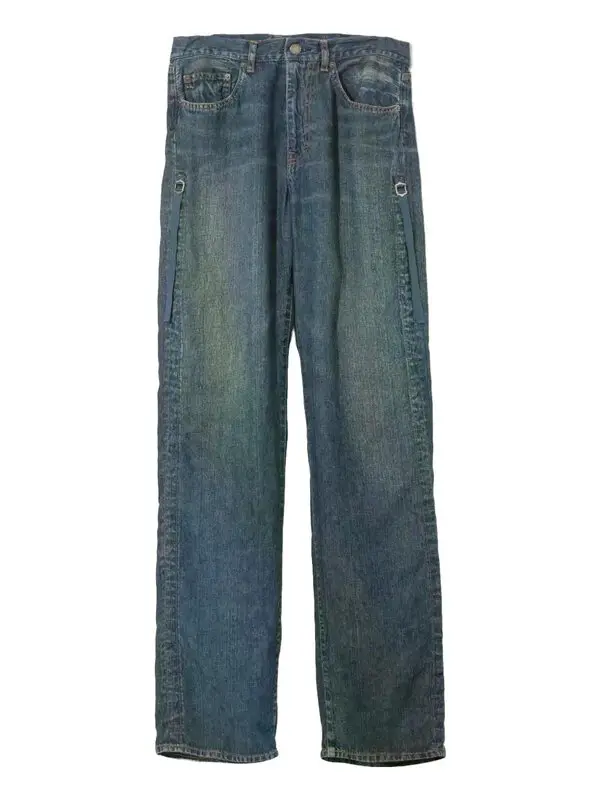 UNDERCOVERISM Linen Straight-leg Jeans - Blue