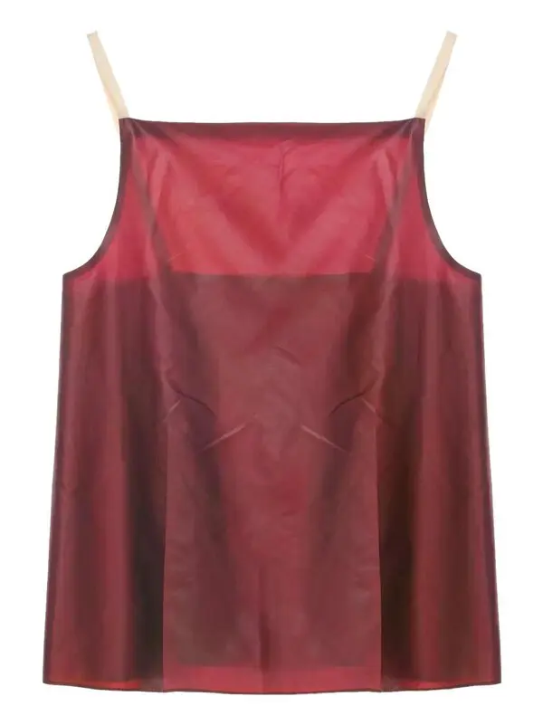 Carven Satin Tank Top - Red