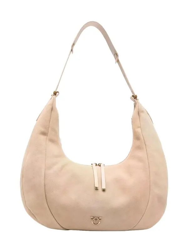 Pinko Suede Shoulder Bag - Neutrals