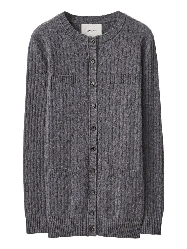 LISA YANG STORE The Inda Cardigan - Graphite
