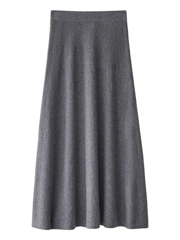 LISA YANG STORE The Torie Longline Skirt - Graphite