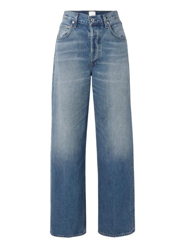 Citizens Of Humanity Argent Ayla Baggy High-rise Wide-leg Jeans - Blue