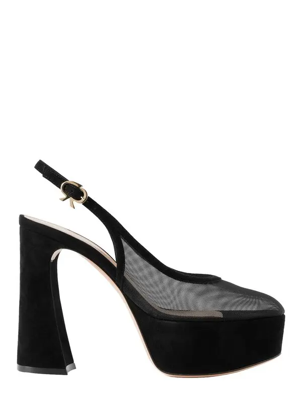 GIANVITO ROSSI Chopine 70 Platform Pumps - Black