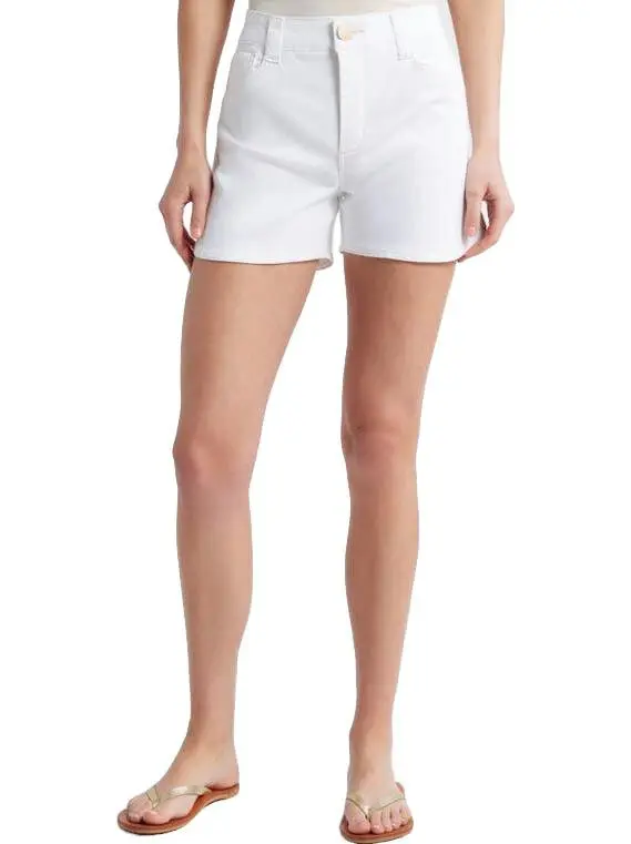 Wit & Wisdom Skyrise High Waist Denim Shorts - Optic White