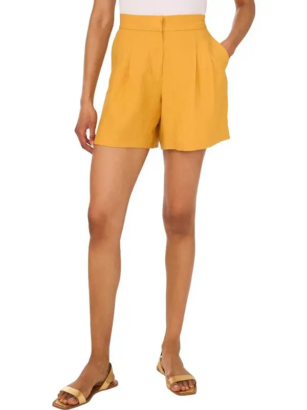 Vince Camuto Pleated Shorts - Golden Spice
