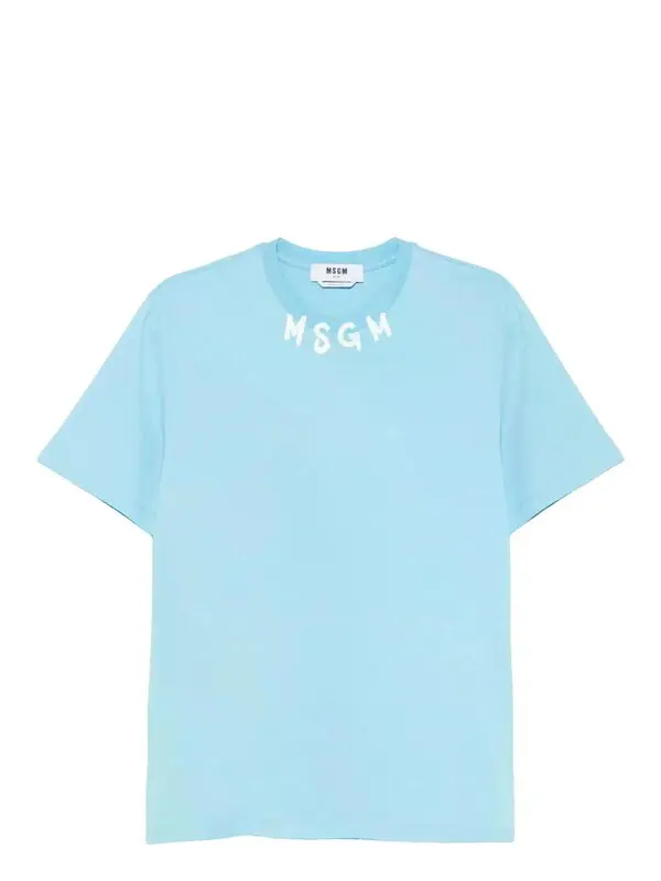MSGM Logo-print T-shirt - Blue