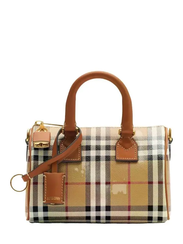 Burberry Checked Mini Bag - Brown