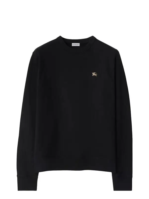 Burberry Knight Stamp Cotton Sweatshirt - Black