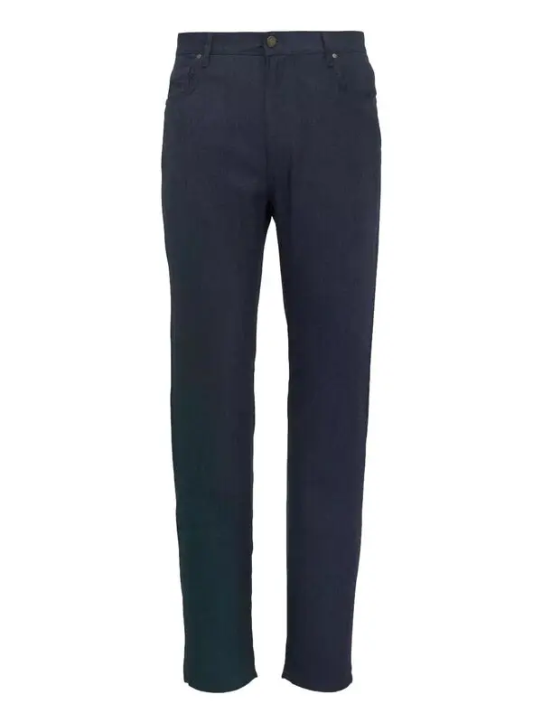 MAURIZIO BALDASSARI Straight-leg Chino Trousers - Blue