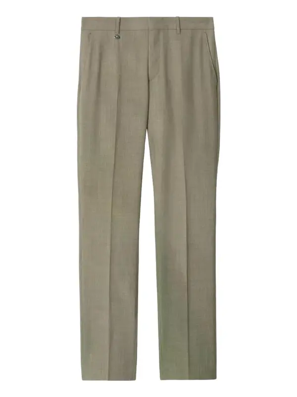 Burberry Wool Tailored Trousers - Green