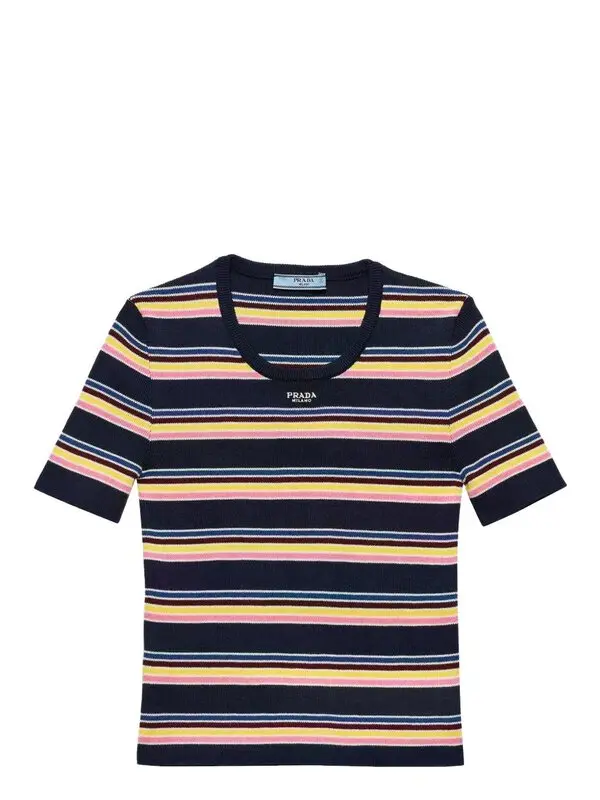 Prada Striped T-shirt - Blue