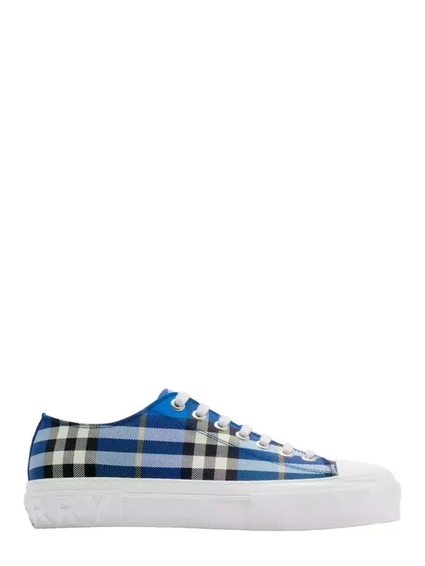 Burberry Checked Low-top Sneakers - Blue