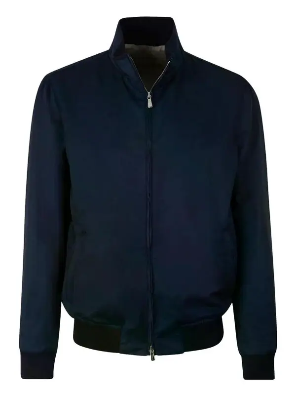 MANDELLI Wool Bomber Jacket - Blue