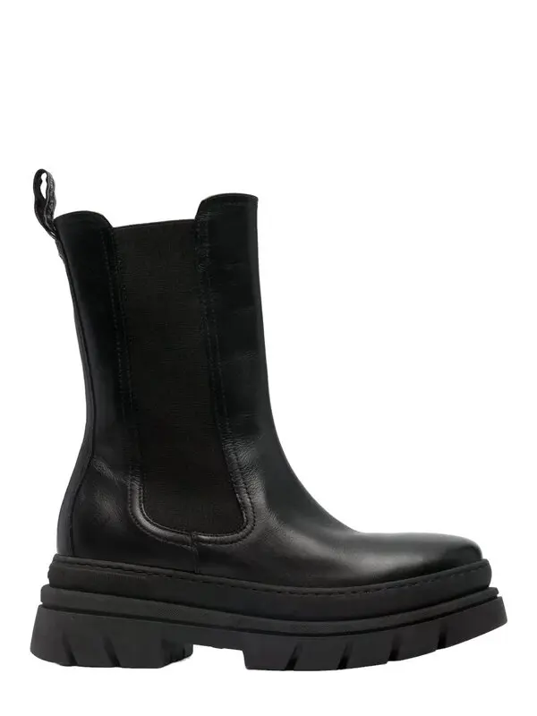NEROGIARDINI Leather Chelsea Boots - Black
