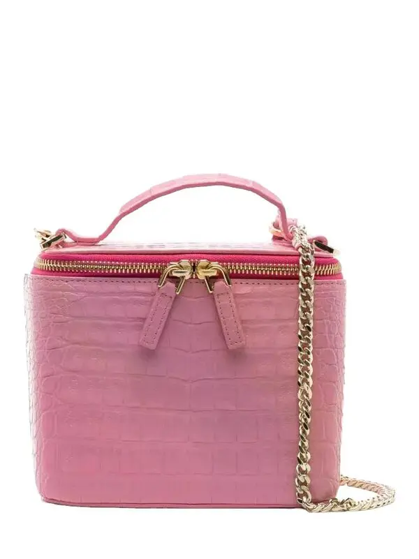 MARIA OLIVER Crocodile-embossed Zipped Tote Bag - Pink