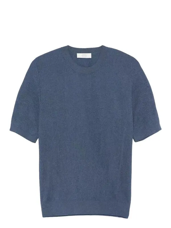 MAURO OTTAVIANI Ribbed-knit T-shirt - Blue