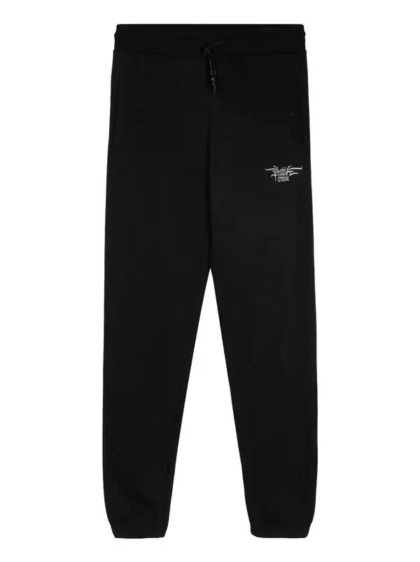 PHOBIA Tapered-leg Cotton Track Pants - Black