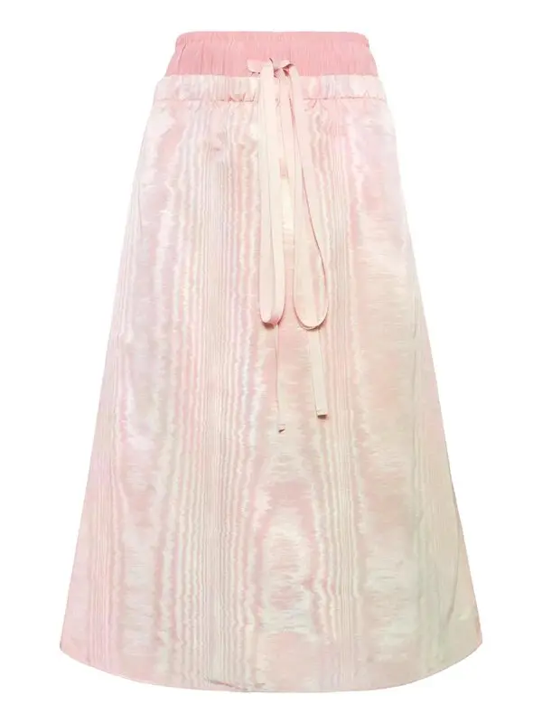 WIEDERHOEFT Moire-effect A-line Skirt - Pink