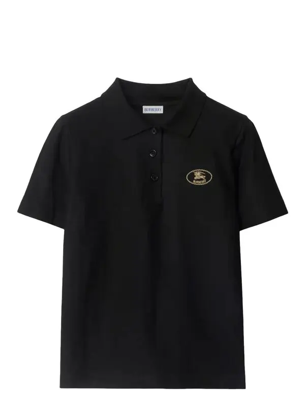 Burberry Cotton Polo Shirt - Black