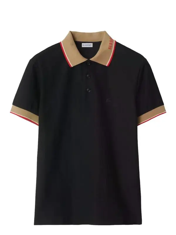 Burberry Cotton Polo Shirt - Black