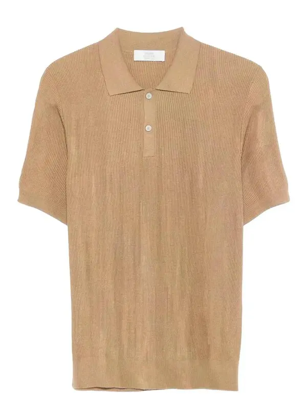 MAURO OTTAVIANI Knitted Polo Shirt - Neutrals