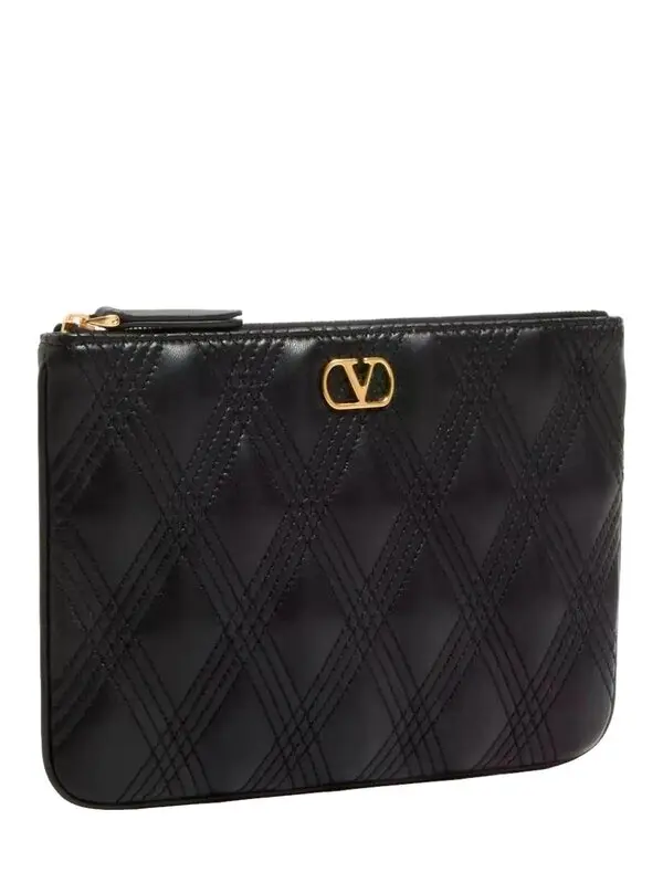 Valentino Garavani Quiltie Clutch - Black