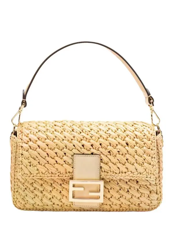 Fendi Woven Crossbody Bag - Neutrals